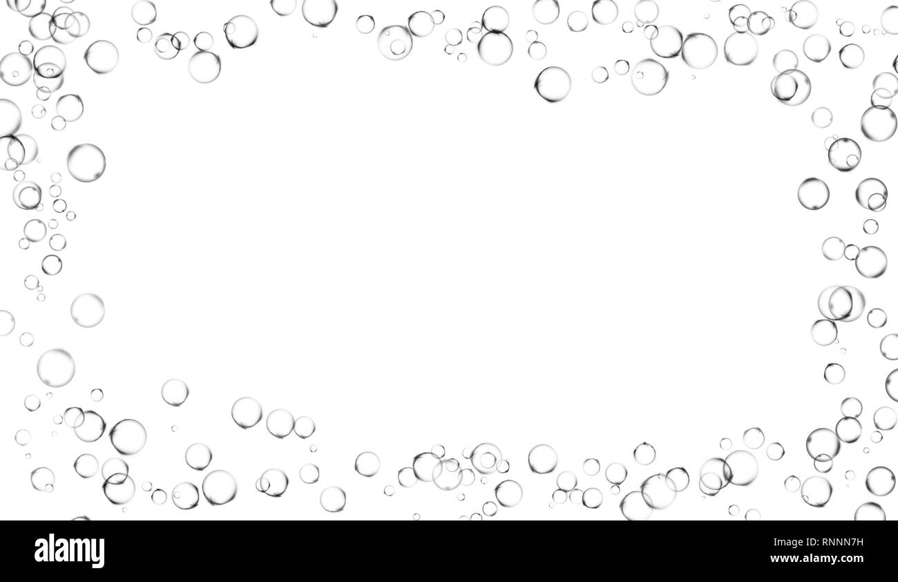 Bubbles Border Black And White
