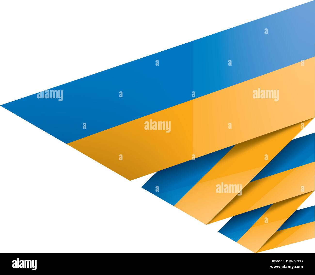 Ukraine flag, vector illustration on a white background Stock Vector ...