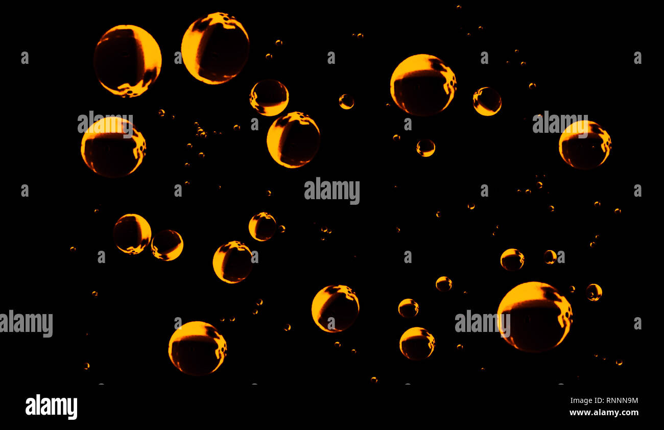 Bokeh bubbles circle abstract background. Golden underwater Stock Photo ...