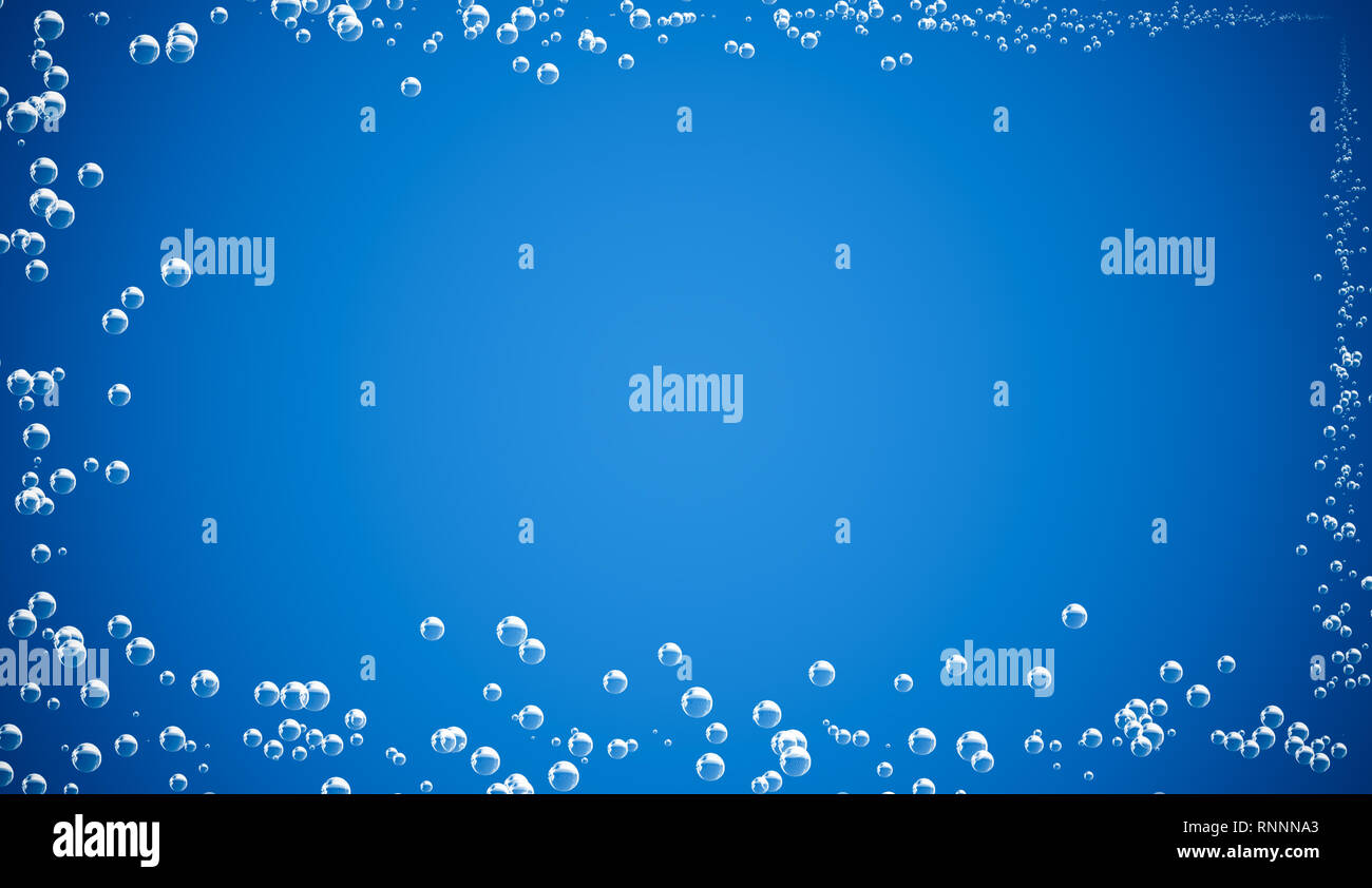 Border water bubbles . Abstract frame from banner,flyer, cover Stock ...