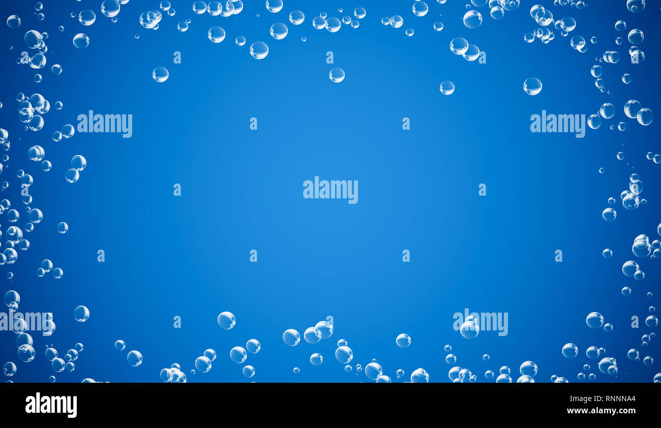 Border water bubbles . Abstract frame from banner,flyer, cover Stock ...