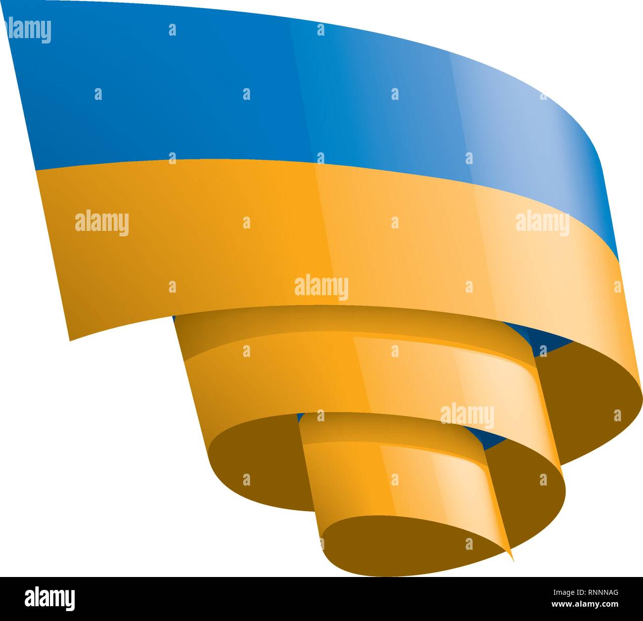 Ukraine flag, vector illustration on a white background Stock Vector ...