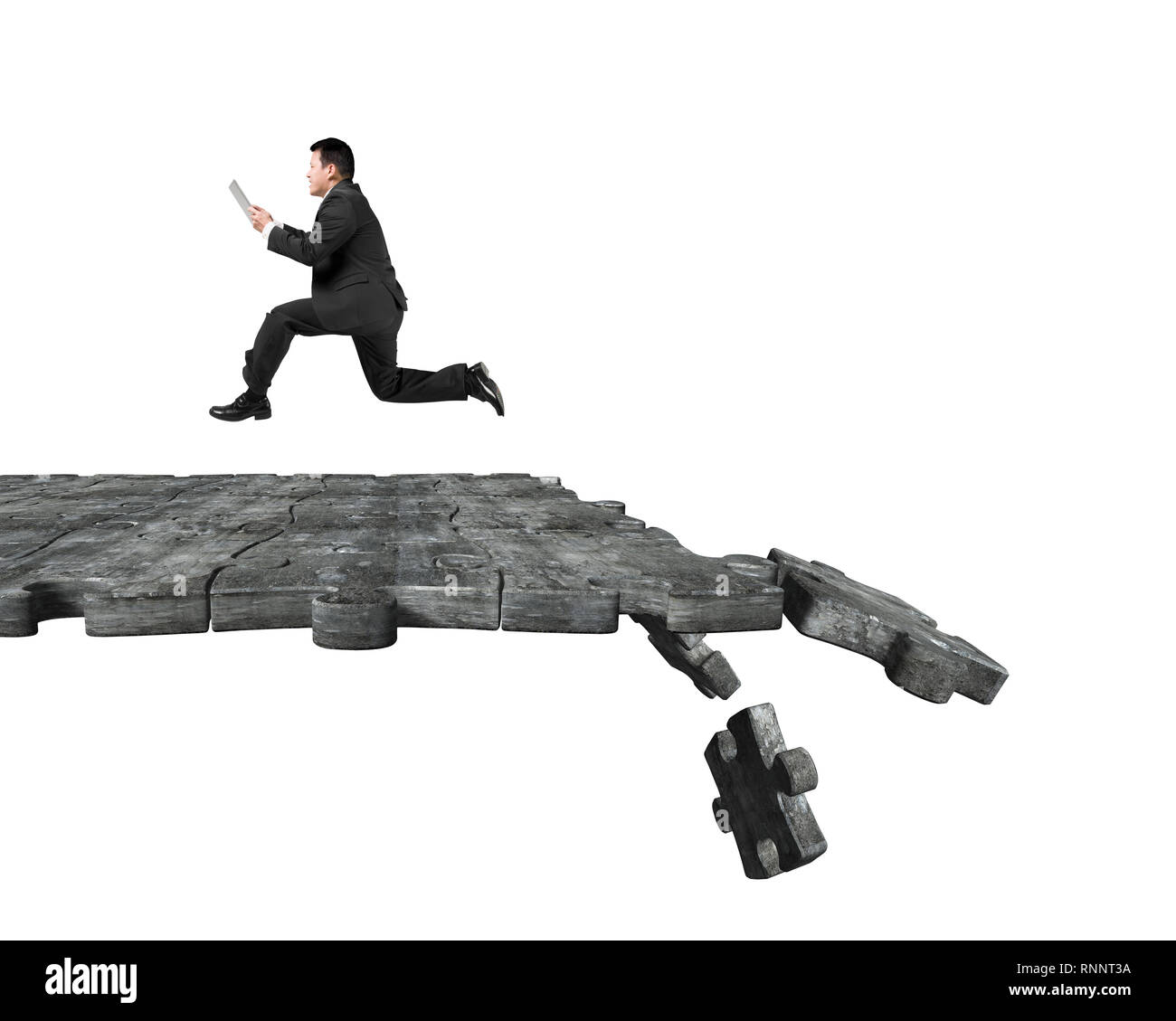 Jigsaw puzzle pieces falling hi-res stock photography and images - Alamy