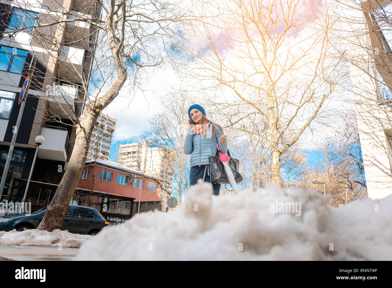 Walk through slush hi-res stock photography and images - Alamy