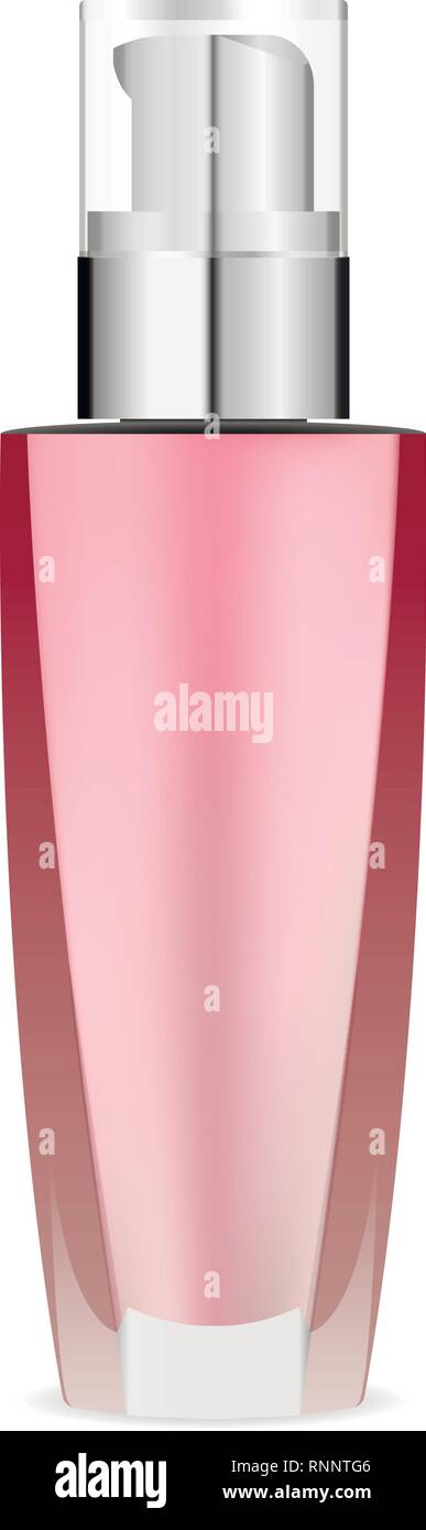 Tonal cream bottle vector design illustration. Tonal basis 3d bottle ...