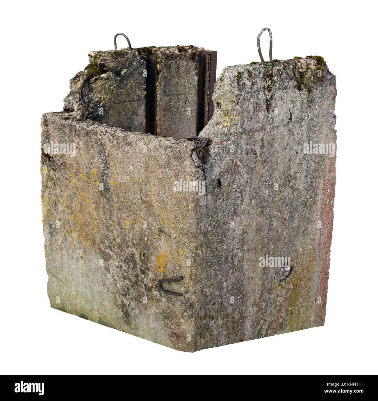 Broken concrete bridge Cut Out Stock Images & Pictures - Alamy