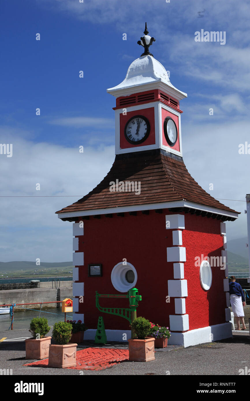 water tower on valencia island wild atlantic way, county kerry, ireland ...