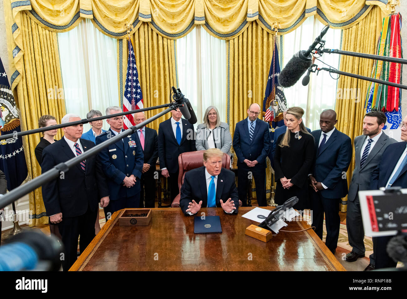 Washington DC, USA . 19th Feb, 2019. United States President Donald ...
