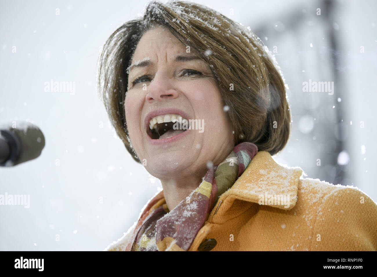 Minneapolis, Minnesota, USA. 10th Feb, 2019. US Sen. AMY KLOBUCHAR ...