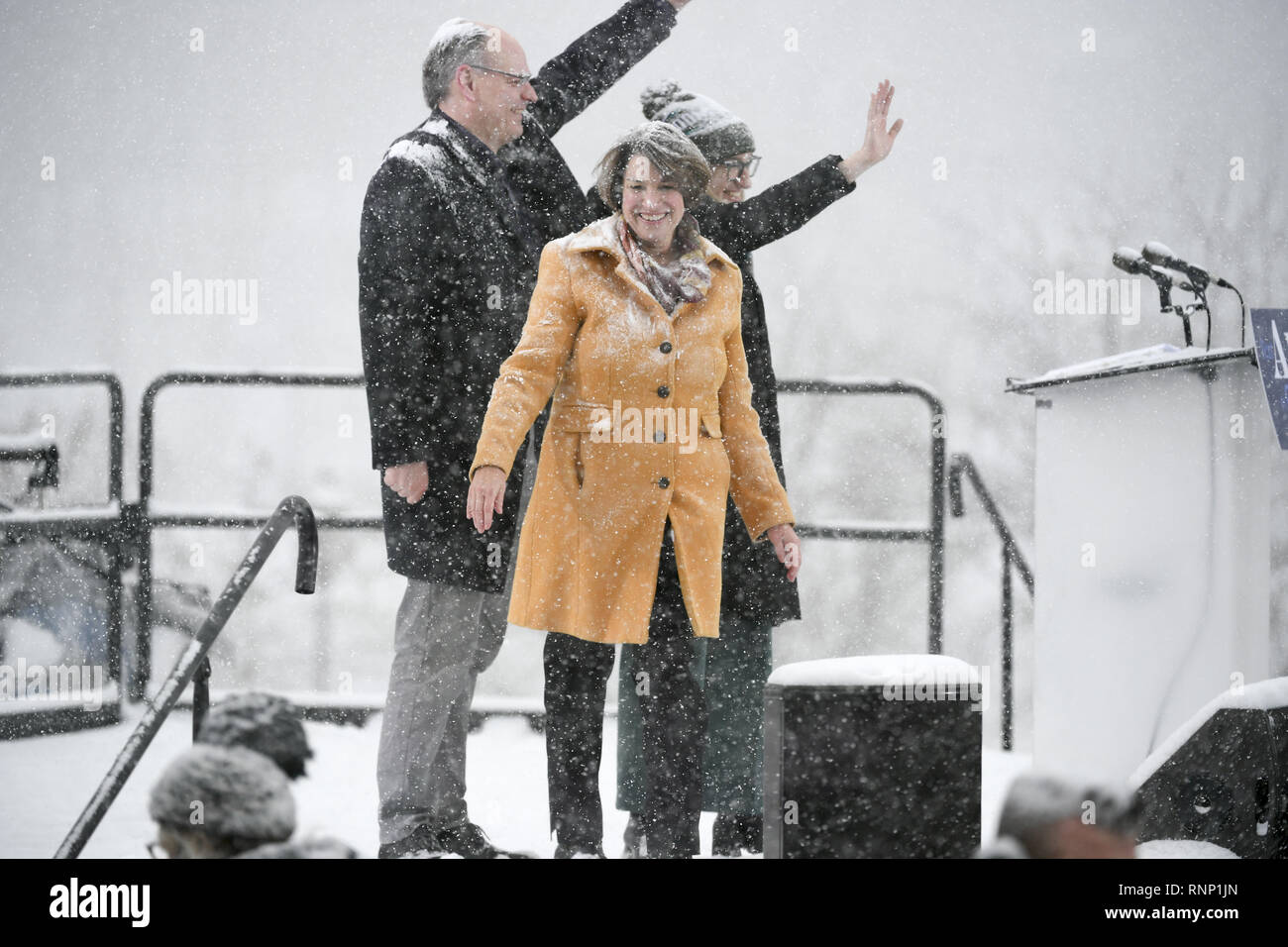 Minneapolis, Minnesota, USA. 10th Feb, 2019. US Sen. AMY KLOBUCHAR ...