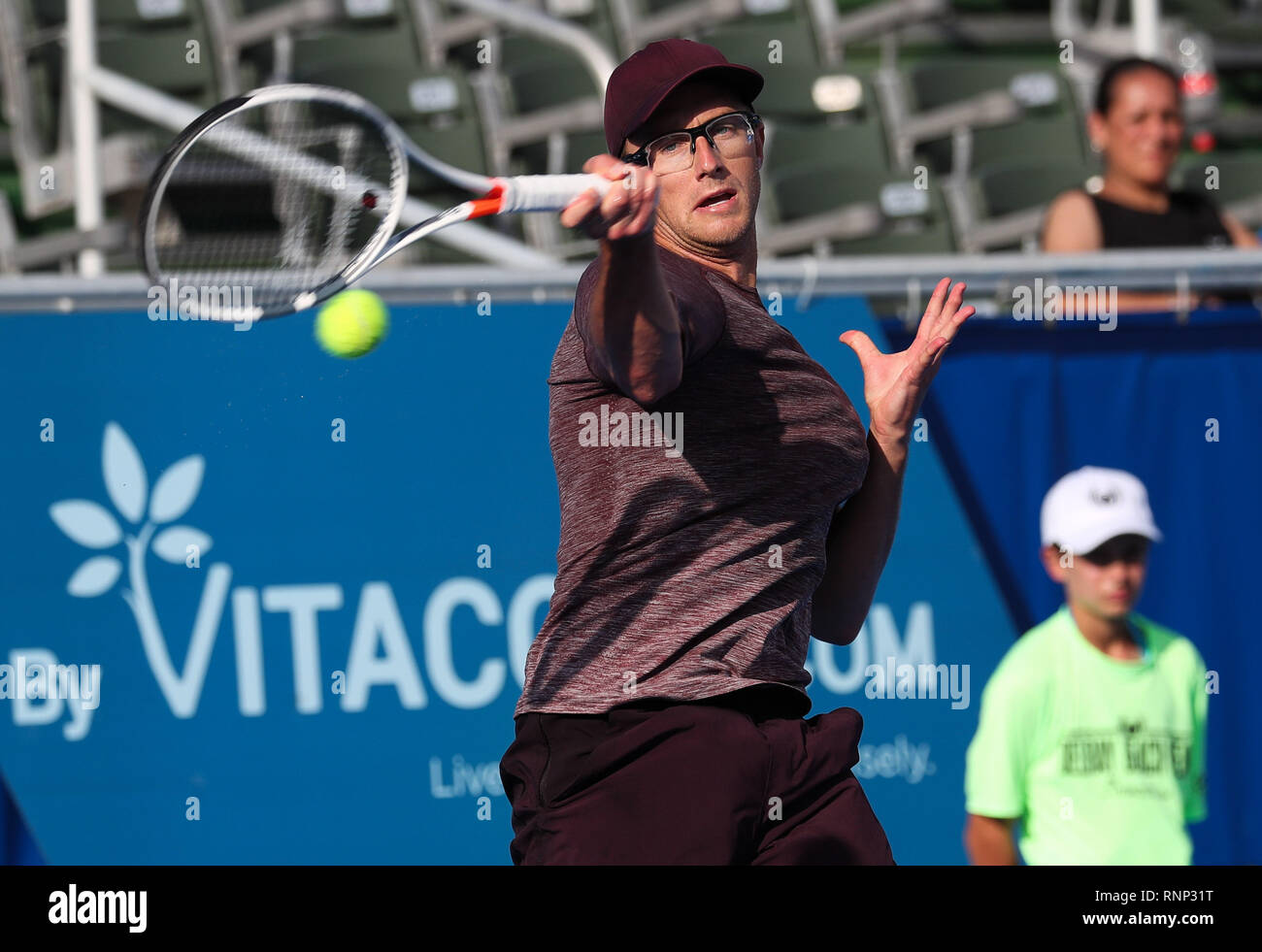 Delray Beach, Florida, USA. 19th Feb, 2019. Peter Polansky, of Canada ...