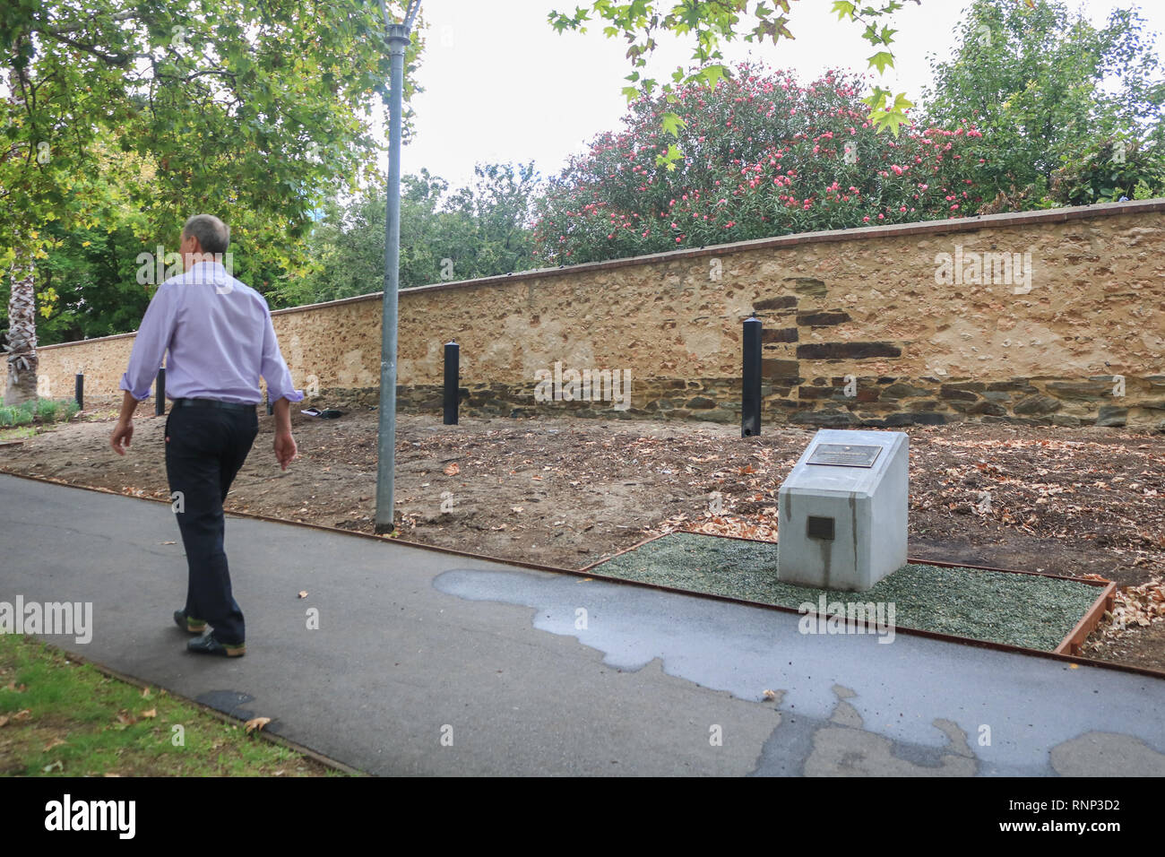 Adelaide, Australia. 20th February 2019. A war monument to the Darwin ...