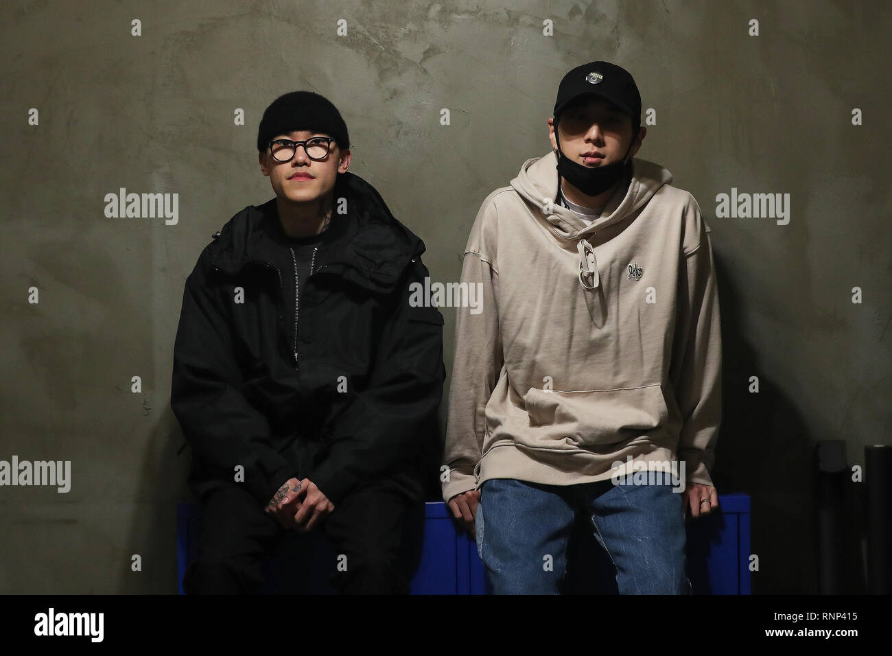 20th Feb, 2019. S. Korean Hip-hop duo XXX South Korean hip-hop duo FRNK ...