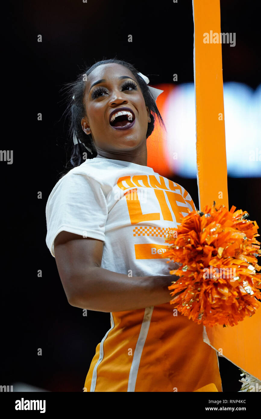 February 19, 2019: Tennessee Volunteers cheerleader during the NCAA ...