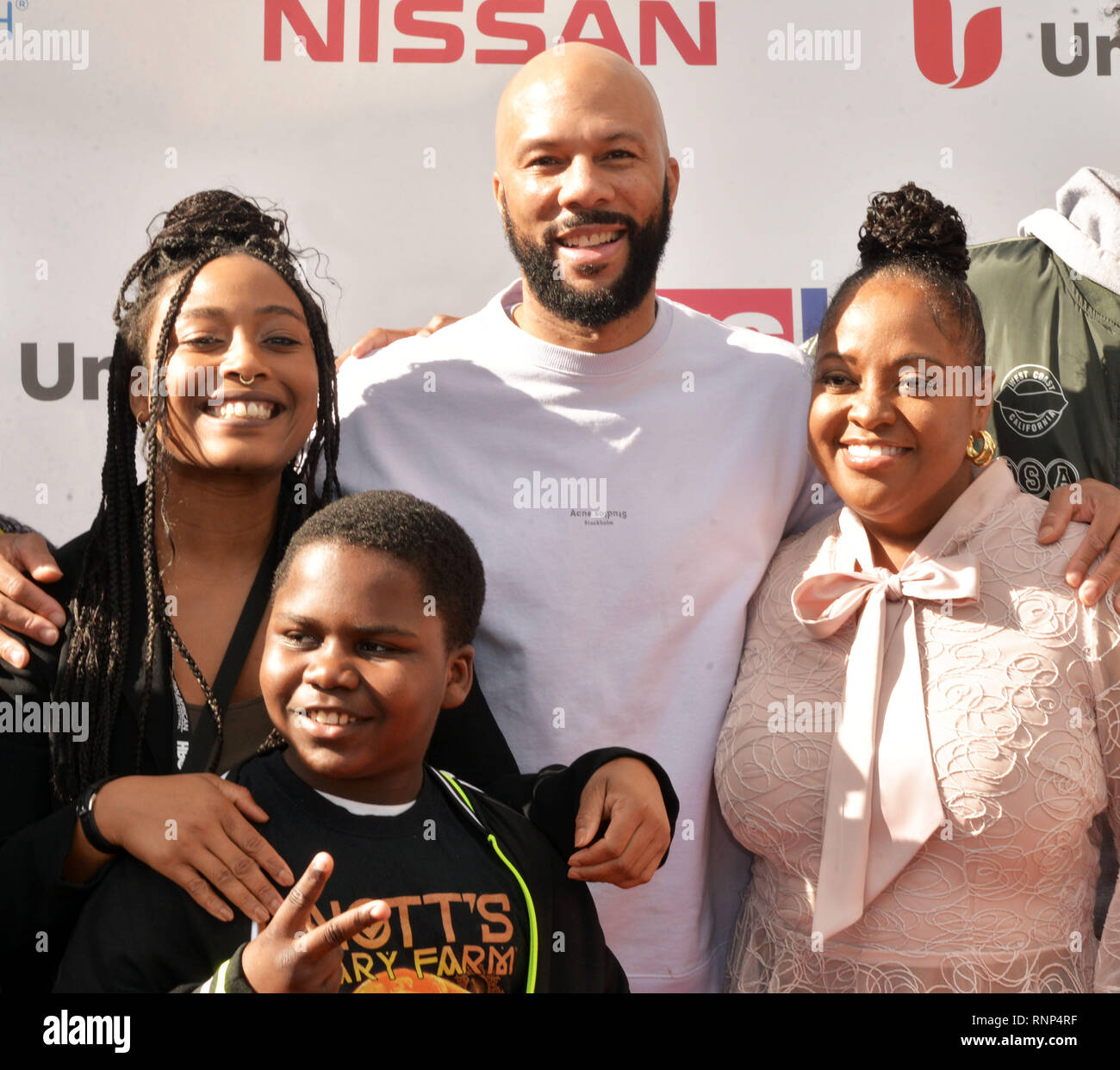 LOS ANGELES, CA-FEBURARY 18: Sade Joseph, Common, Sherri Shepherd at ...
