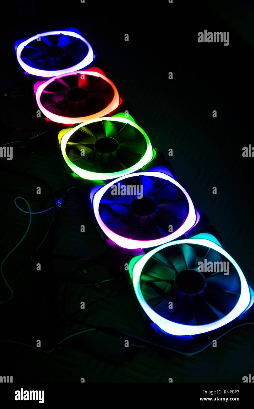 Pc component detail colored light hi-res stock photography and images ...