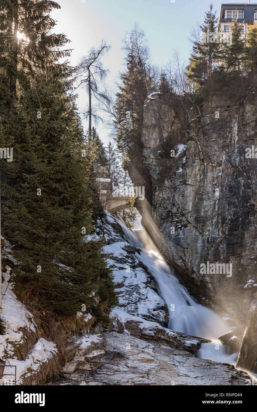 Bad Gastein Waterfall in winter, Austria Stock Photo - Alamy