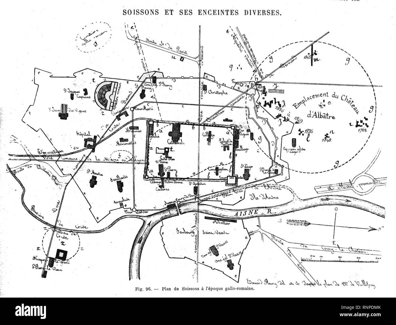 Carte Soissons 35047 Stock Photo - Alamy