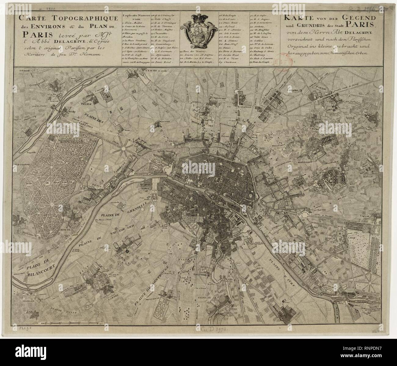 Carte topographique paris hi-res stock photography and images - Alamy