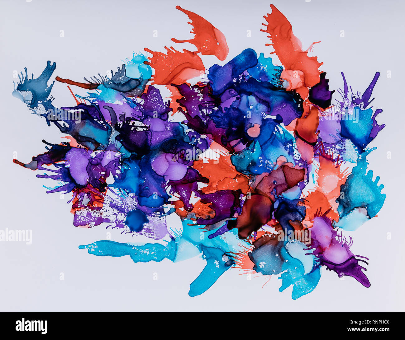 Mix of colorful paint Stock Photo - Alamy