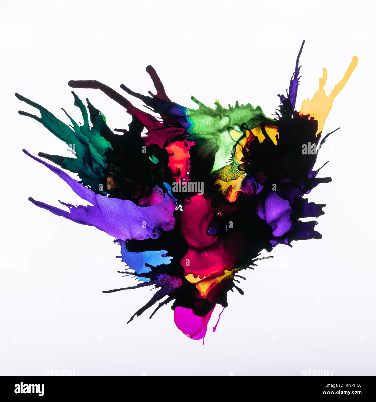 Mix of colorful paint Stock Photo - Alamy