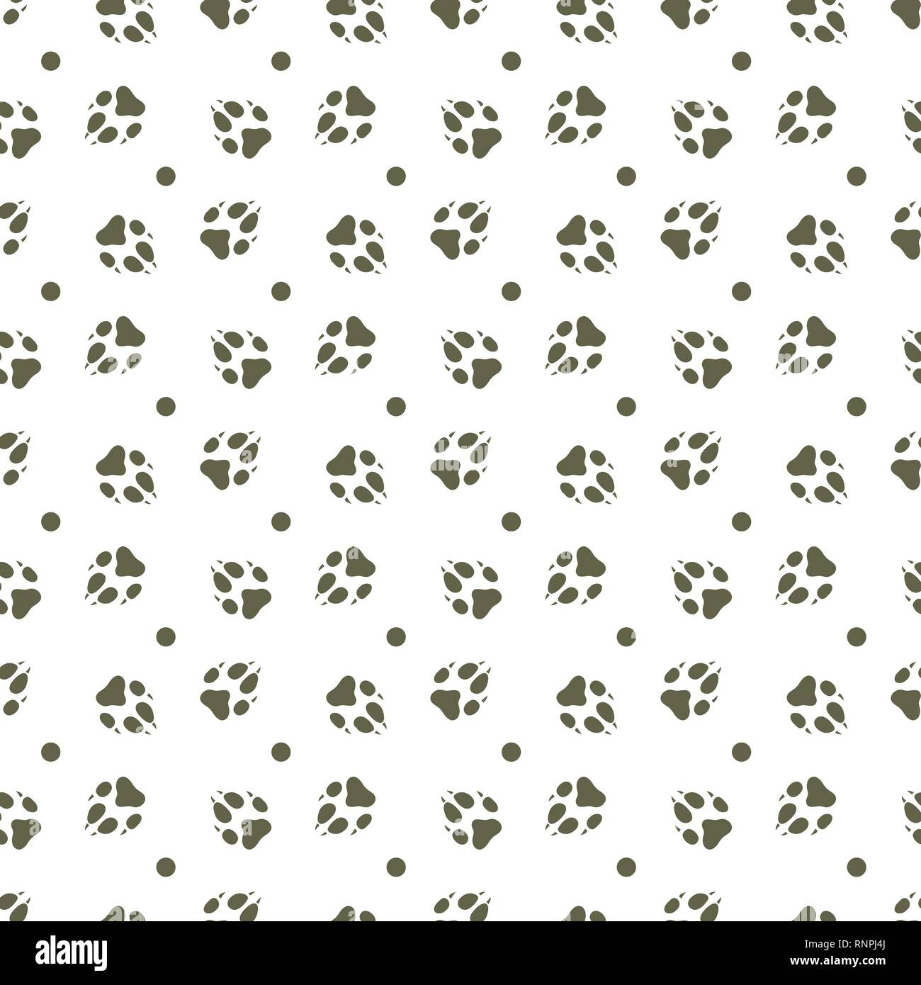 Seamless pattern with dog tracks. Animal background. Design for card ...