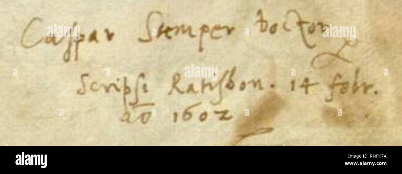 Caspar Stemper 1602 Stock Photo - Alamy