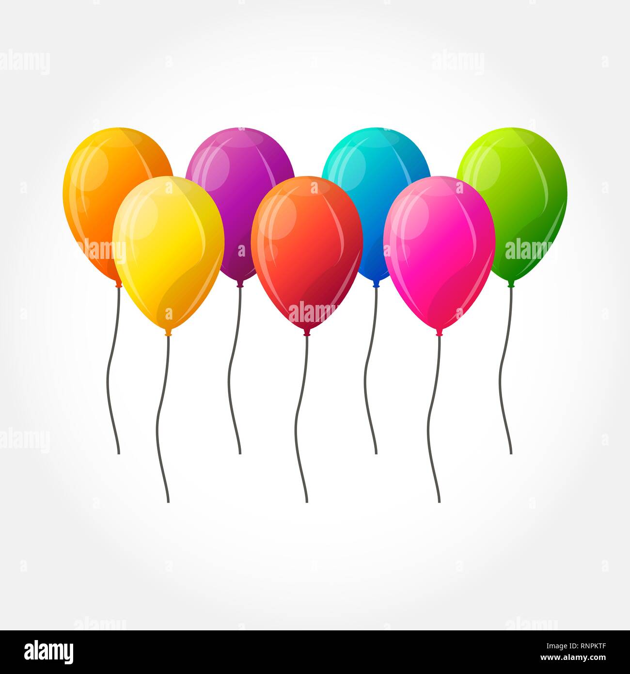 Set of colorful round vector kids balloons Stock Vector Image & Art - Alamy