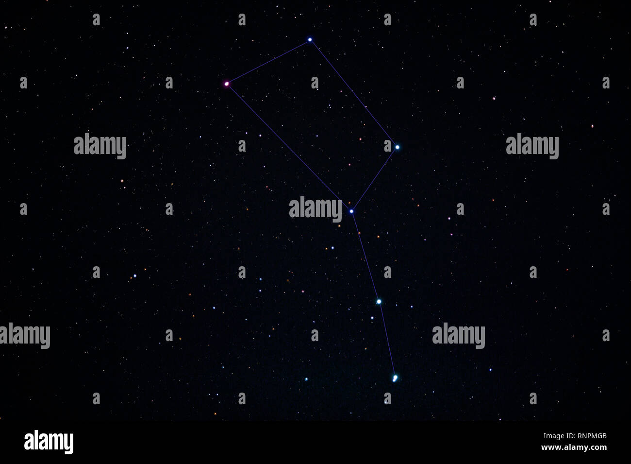 Beautiful big dipper in the Ursa Major constellation. Starry night ...