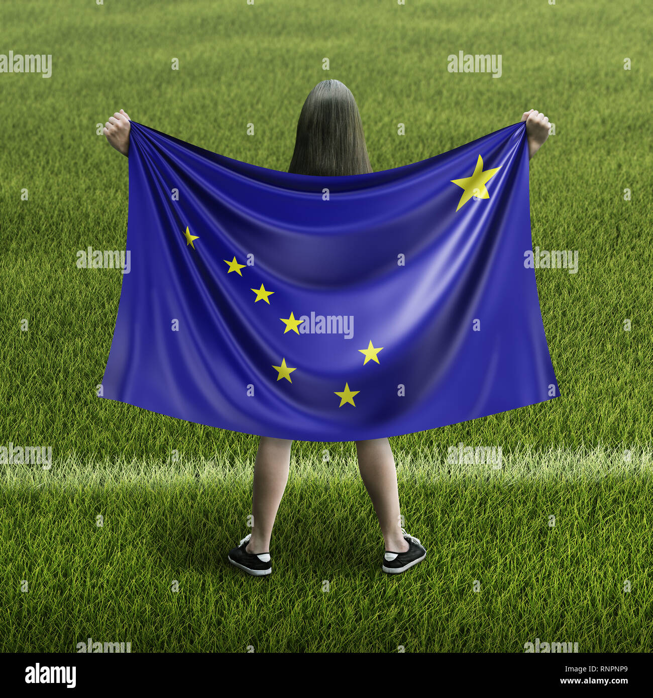Women and flag Stock Photo - Alamy