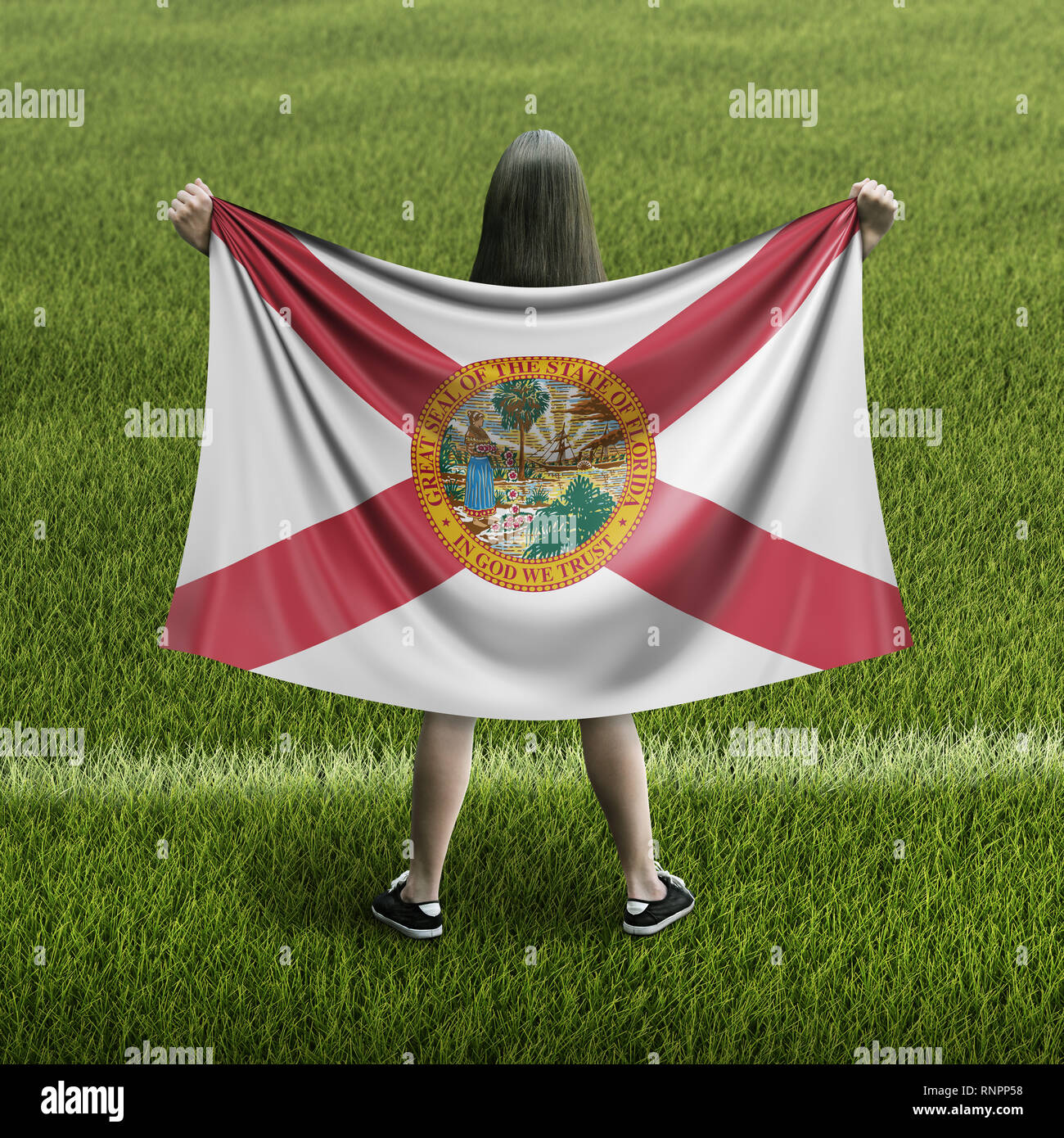 Women and flag Stock Photo - Alamy