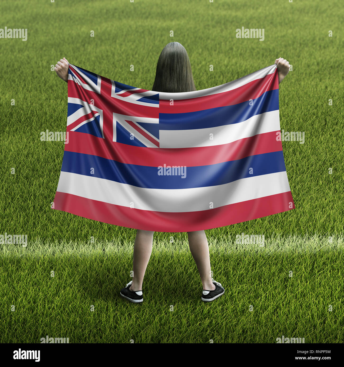 Women and flag Stock Photo - Alamy