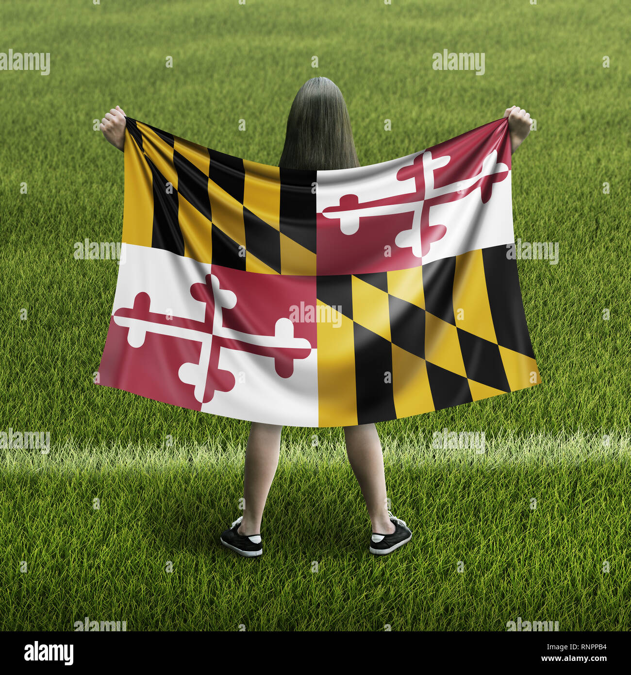 Women and flag Stock Photo - Alamy