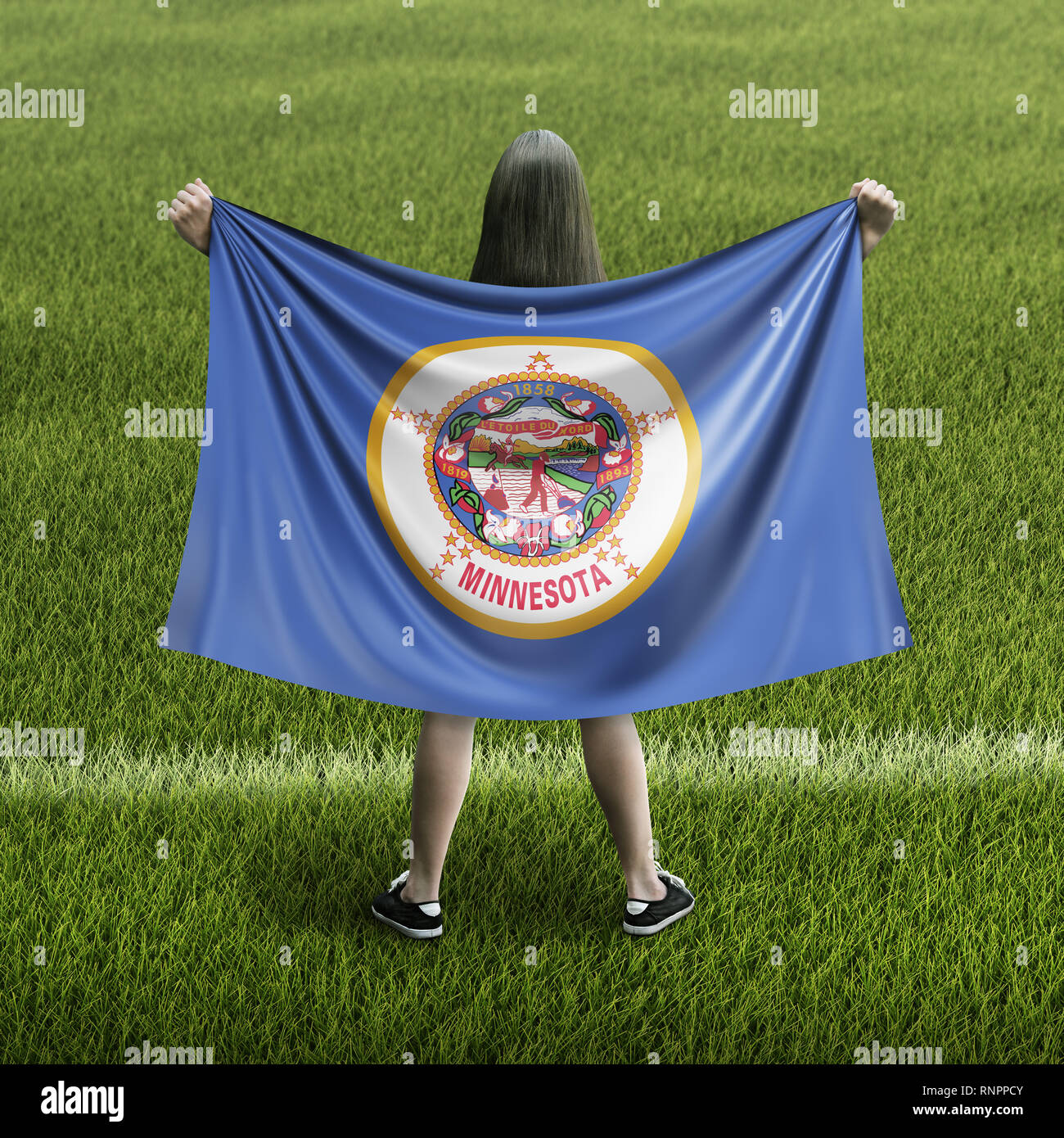 Women and flag Stock Photo - Alamy