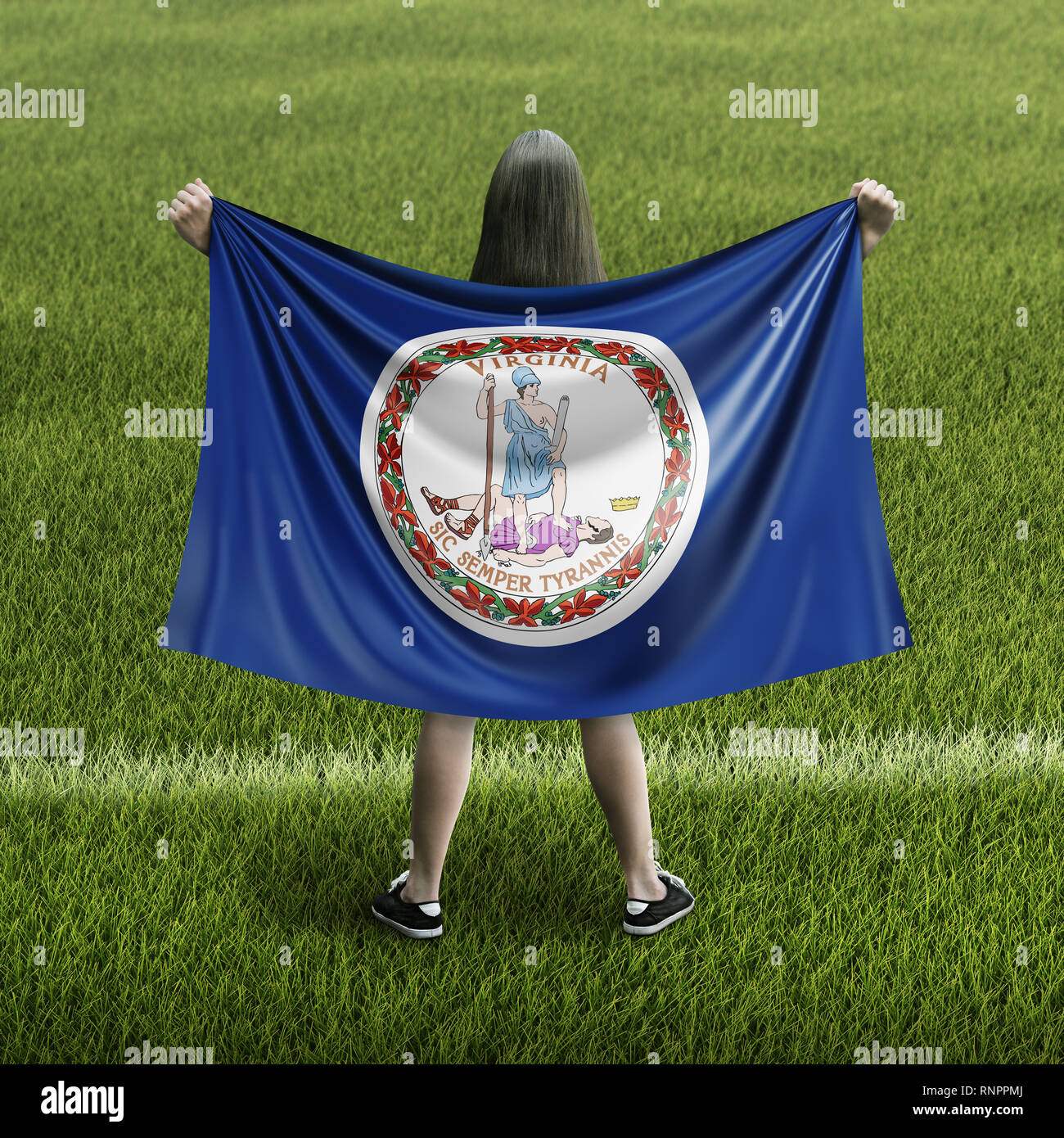 Women and flag Stock Photo - Alamy