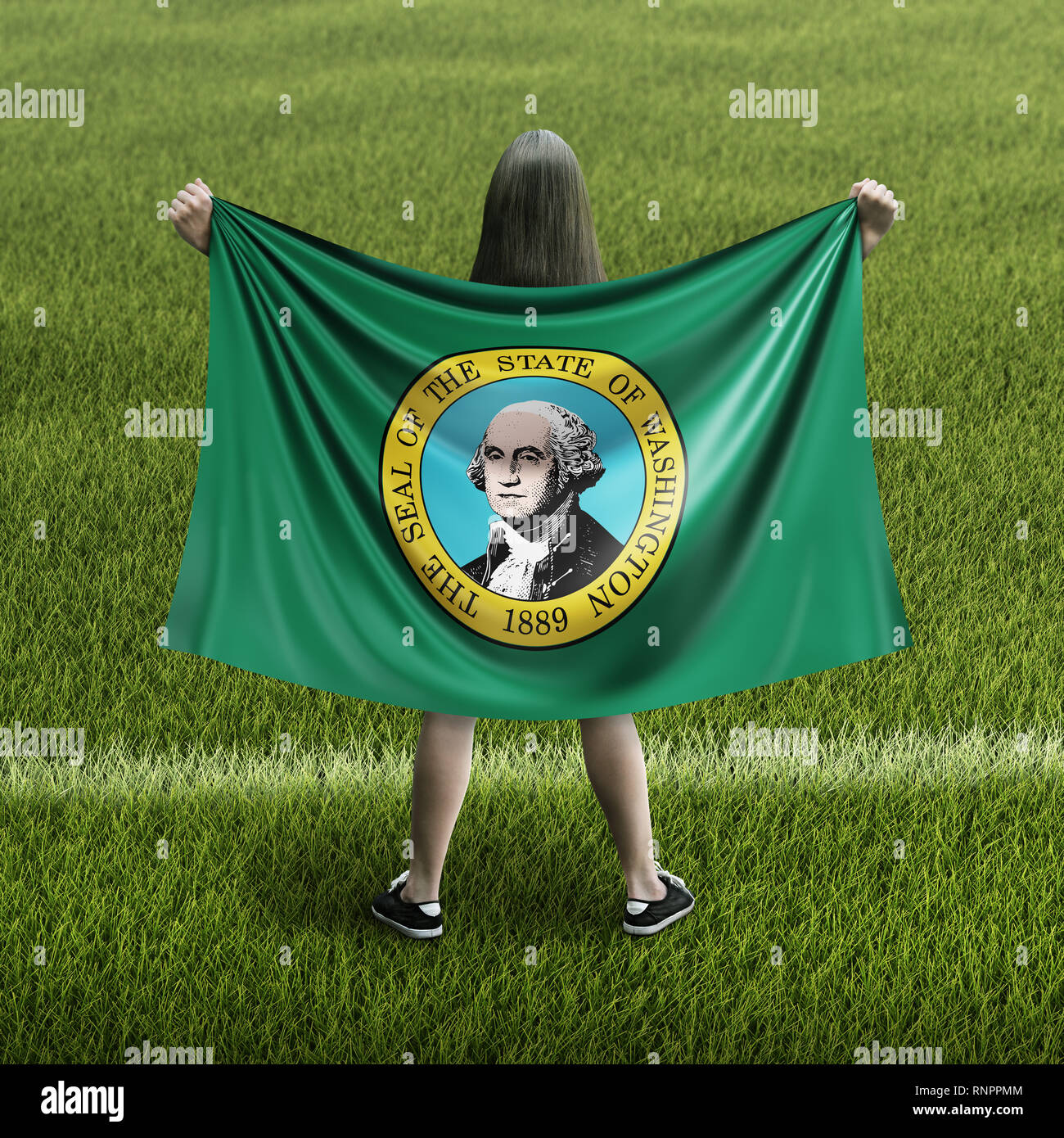 Women and flag Stock Photo - Alamy