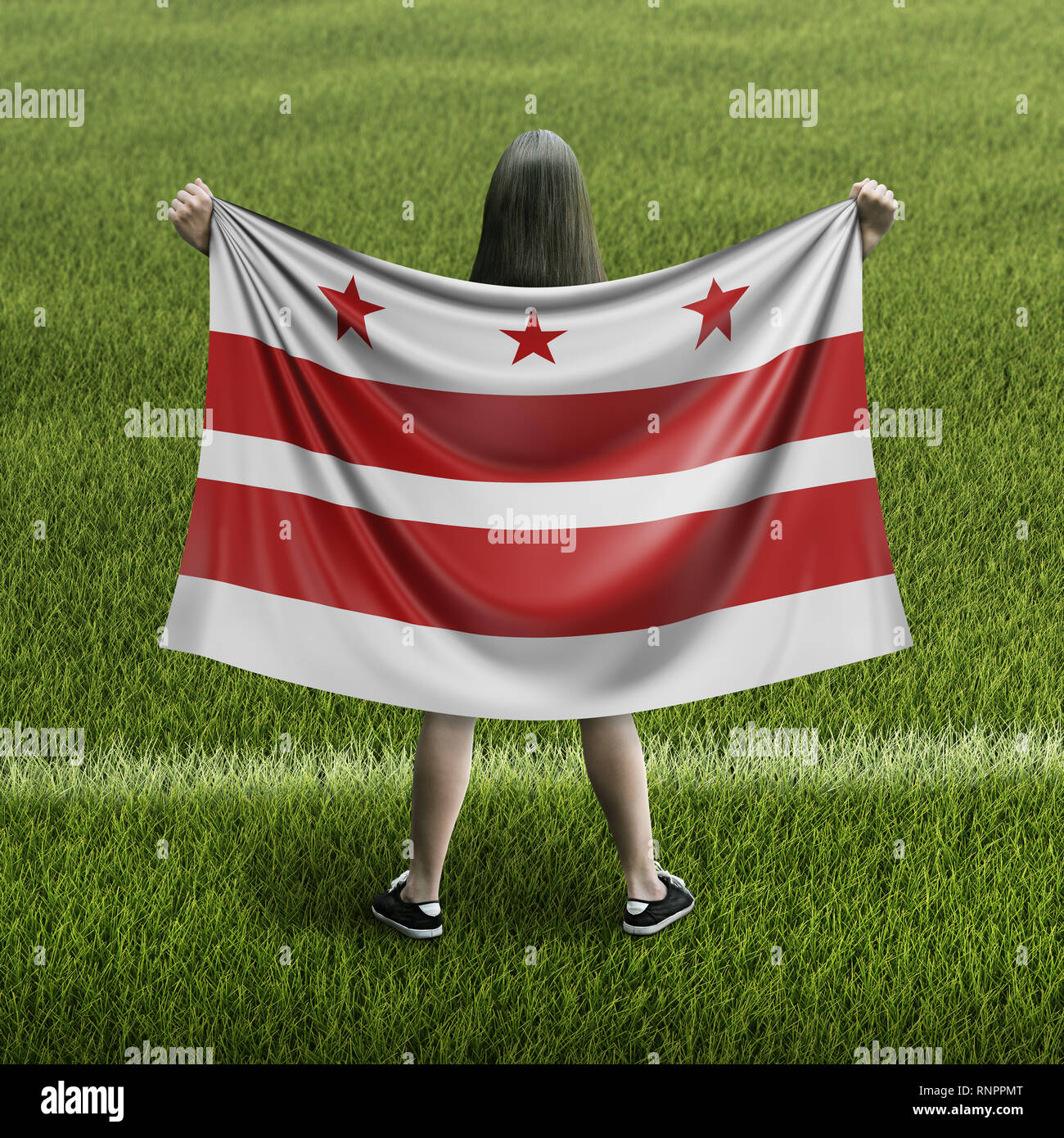 Women and flag Stock Photo - Alamy