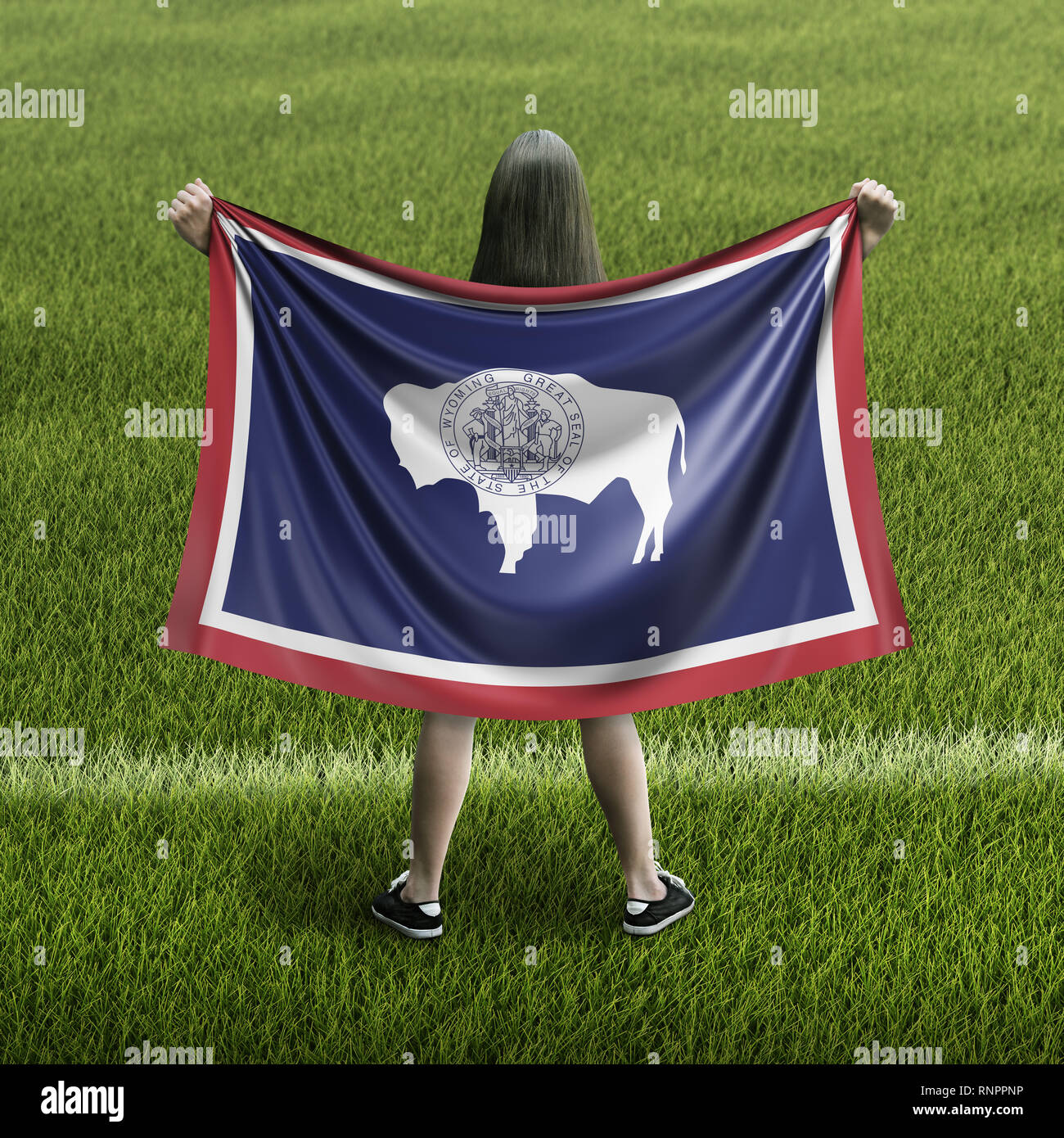 Women and flag Stock Photo - Alamy