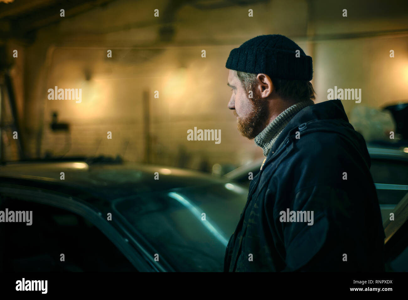 Male model serious profile hi-res stock photography and images - Alamy