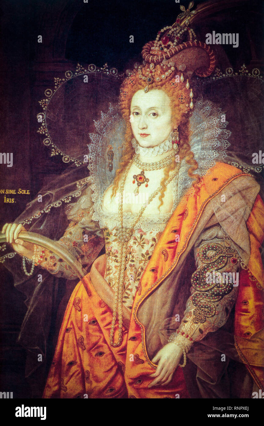 Queen Elizabeth I, The Rainbow portrait, by Marcus Gheeraerts the ...
