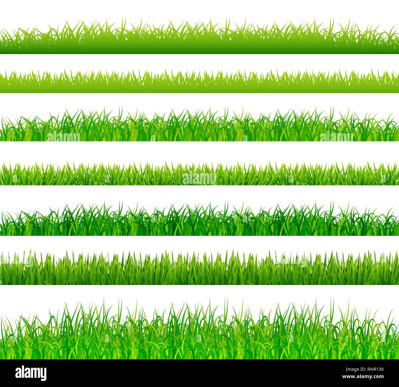 Green grass borders set vector Stock Vector Image & Art - Alamy