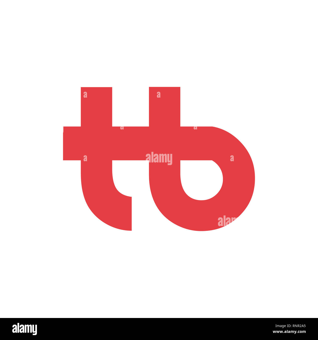 vector illustration logo company letter t h and b Stock Photo - Alamy