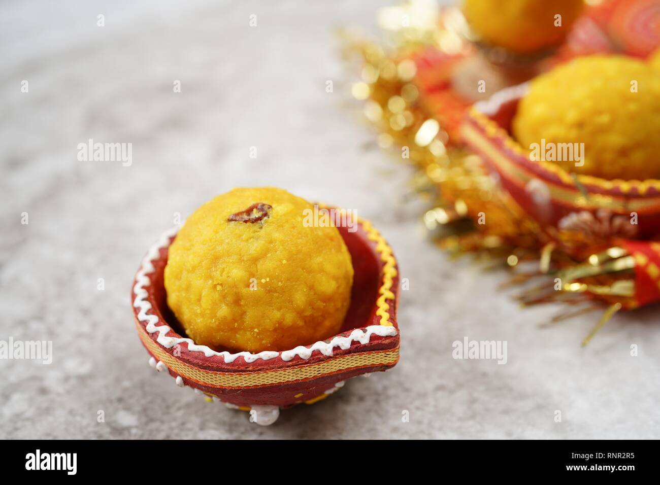 Homemade Laddu / Ladoo - Indian Diwali festival sweets close up ...
