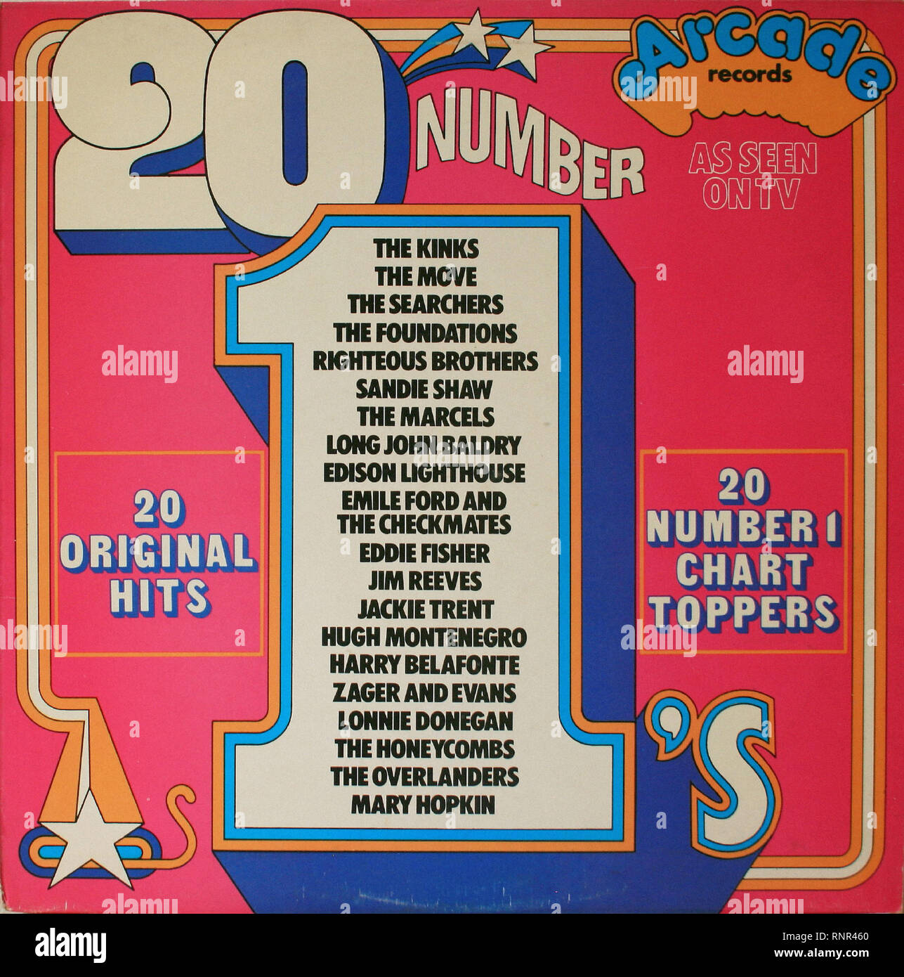 20 Number 1s - Vintage Cover Album Stock Photo - Alamy