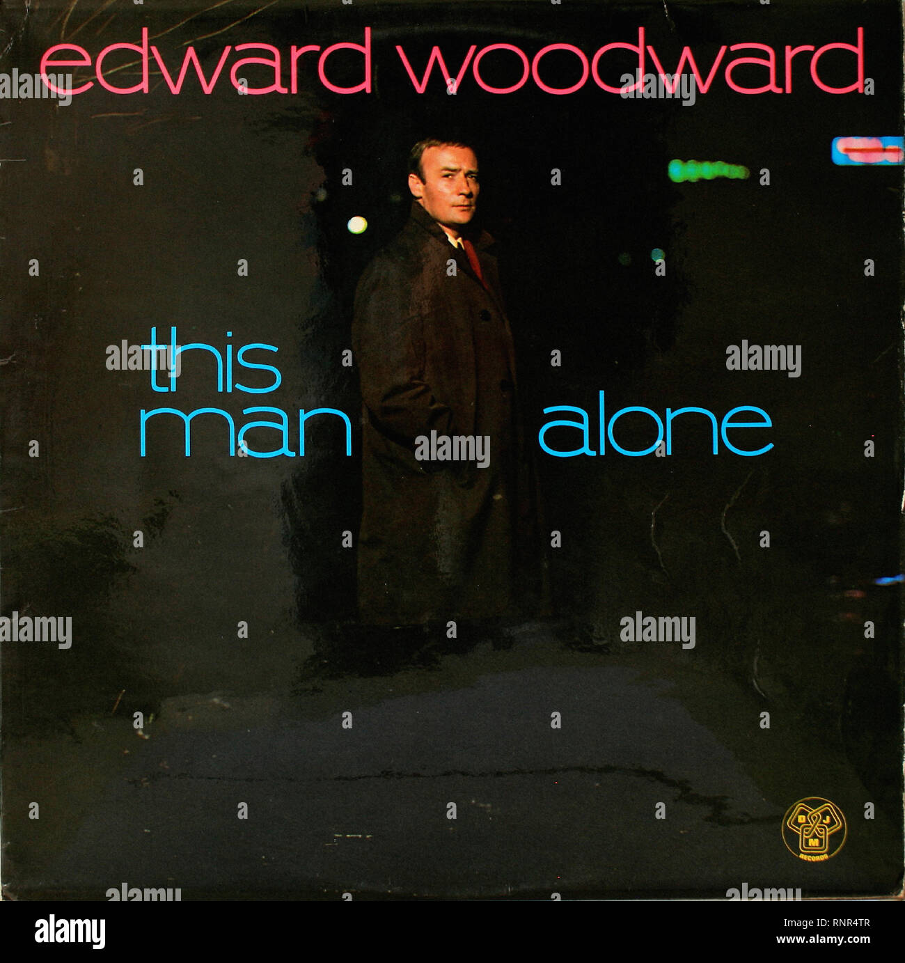 Edward Woodward This Man Alone - Vintage Cover Album Stock Photo - Alamy
