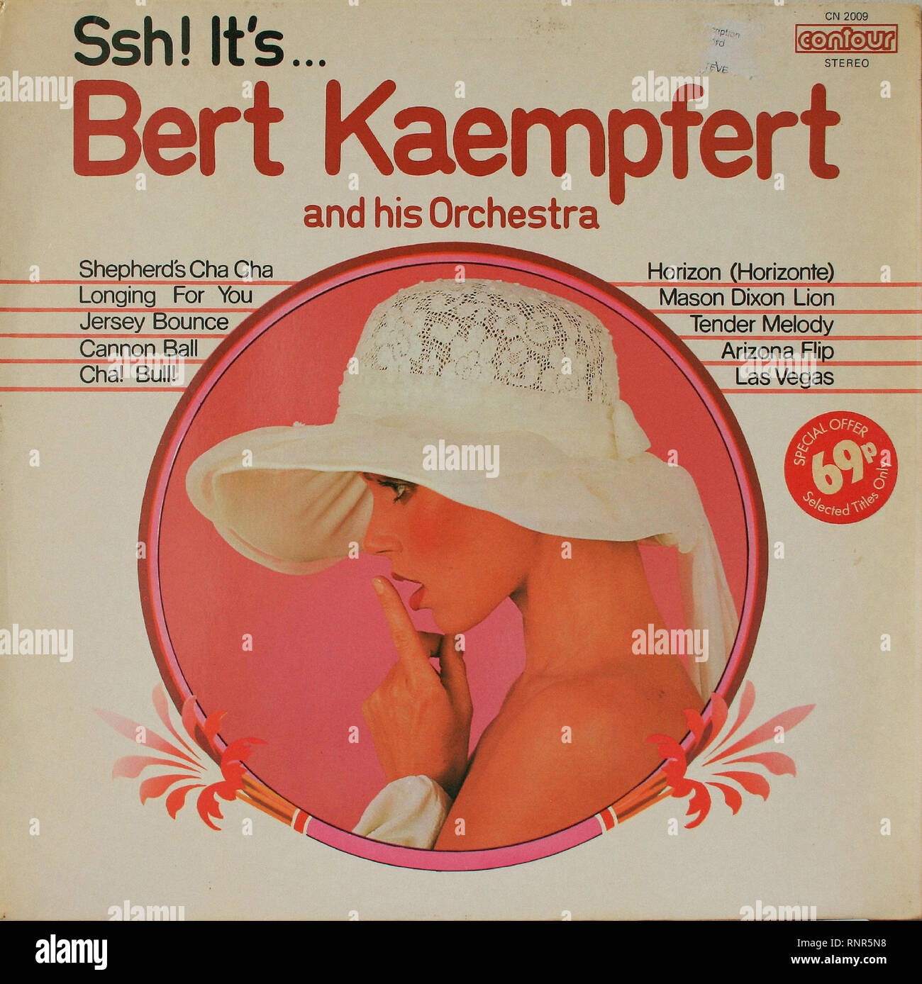 Bert Kaempfert His Orchestra Ssh Its Bert Kaempfert His Orchestra - Vintage Cover Album Stock ...