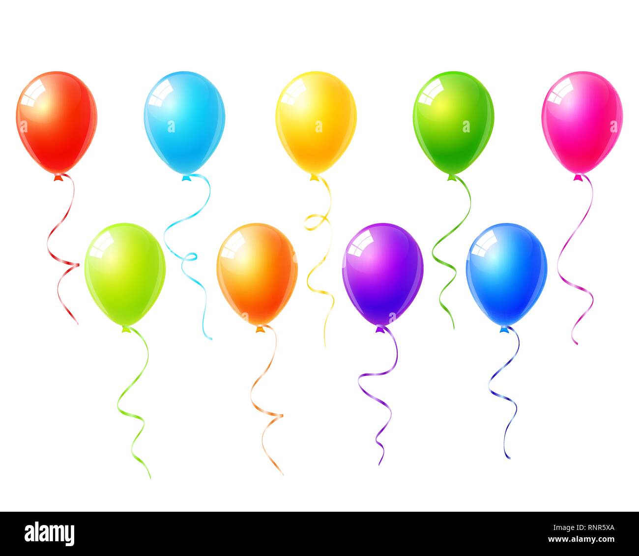 Colorful balloons set vector Stock Vector Image & Art - Alamy