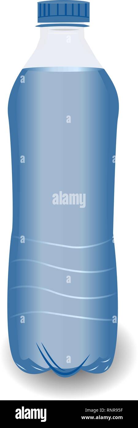 Bottle of pure natural distilled water on a white background vector ...