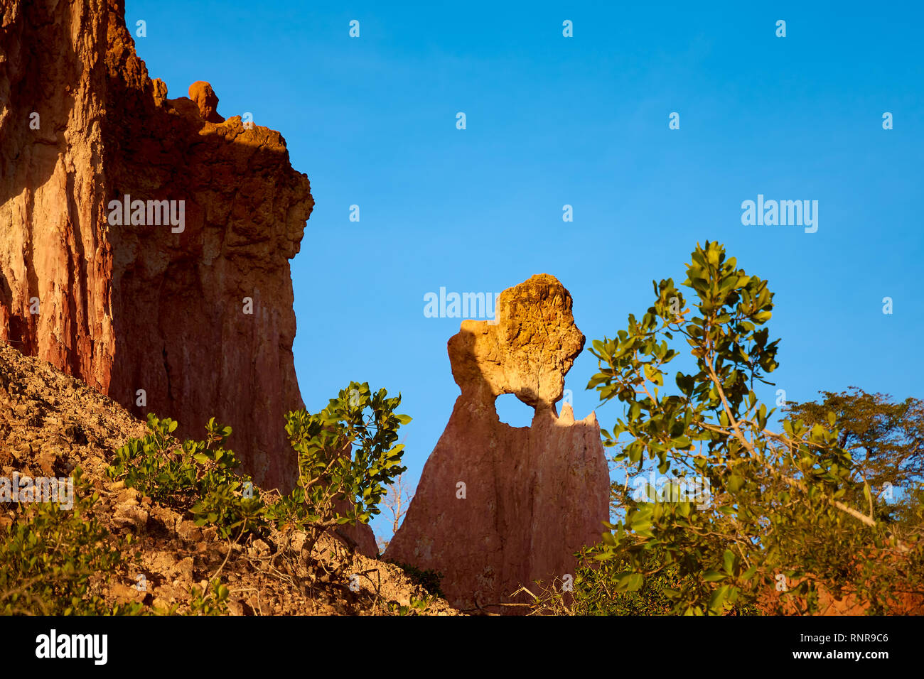 View of the Marafa Canyon in Kenya. Hells kitchens a gigantic canyon ...