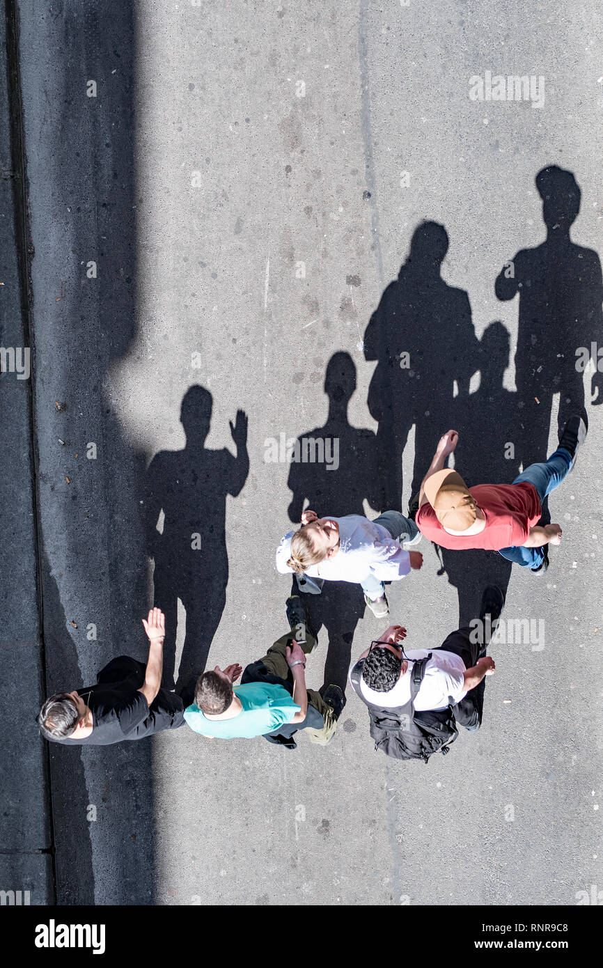 From above silhouette person hi-res stock photography and images - Alamy